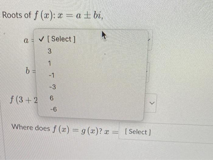 Solved For the functions f(x)=x2−6x+10 and g(x)=5, determine | Chegg.com