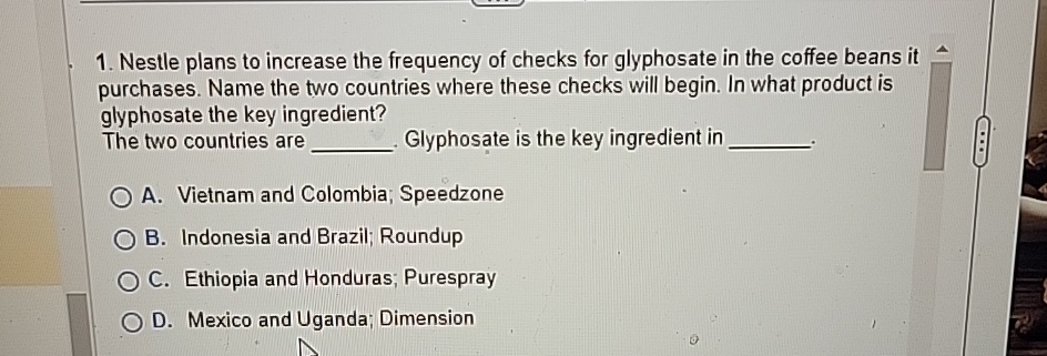 Solved Nestle plans to increase the frequency of checks for | Chegg.com