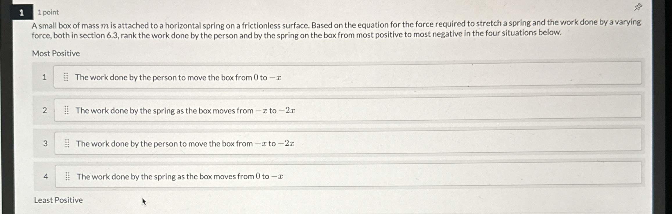 Solved 11 ﻿pointA small box of mass m ﻿is attached to a | Chegg.com