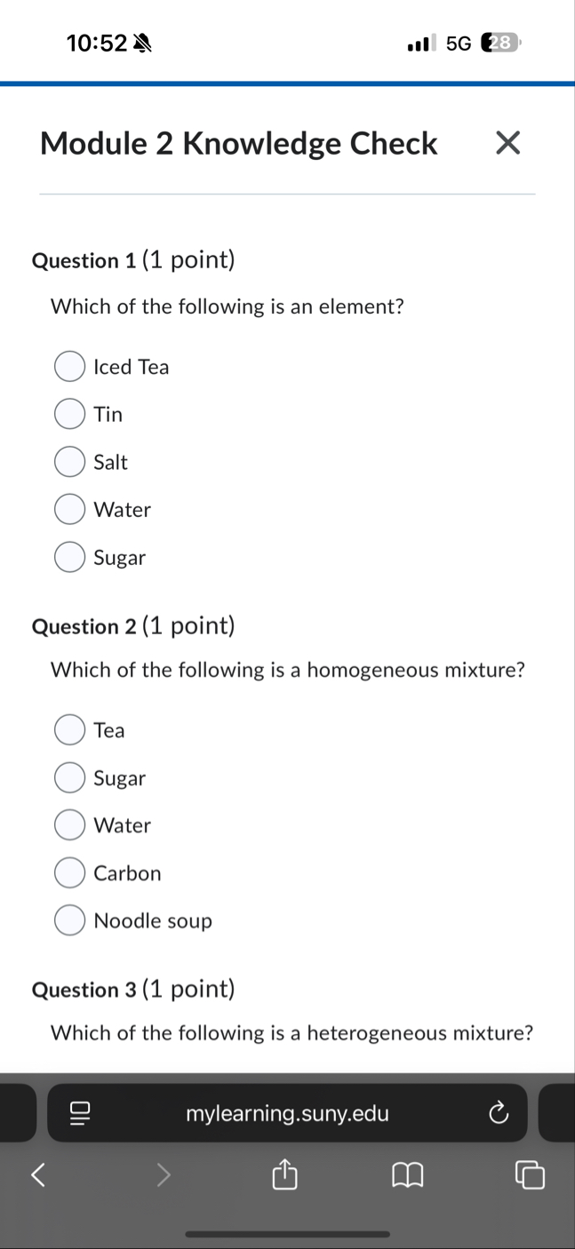 Solved 10:525G8Module 2 ﻿Knowledge CheckQuestion 1 (1 | Chegg.com