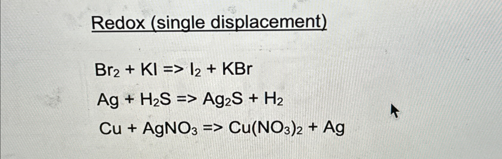 Solved Redox (single | Chegg.com
