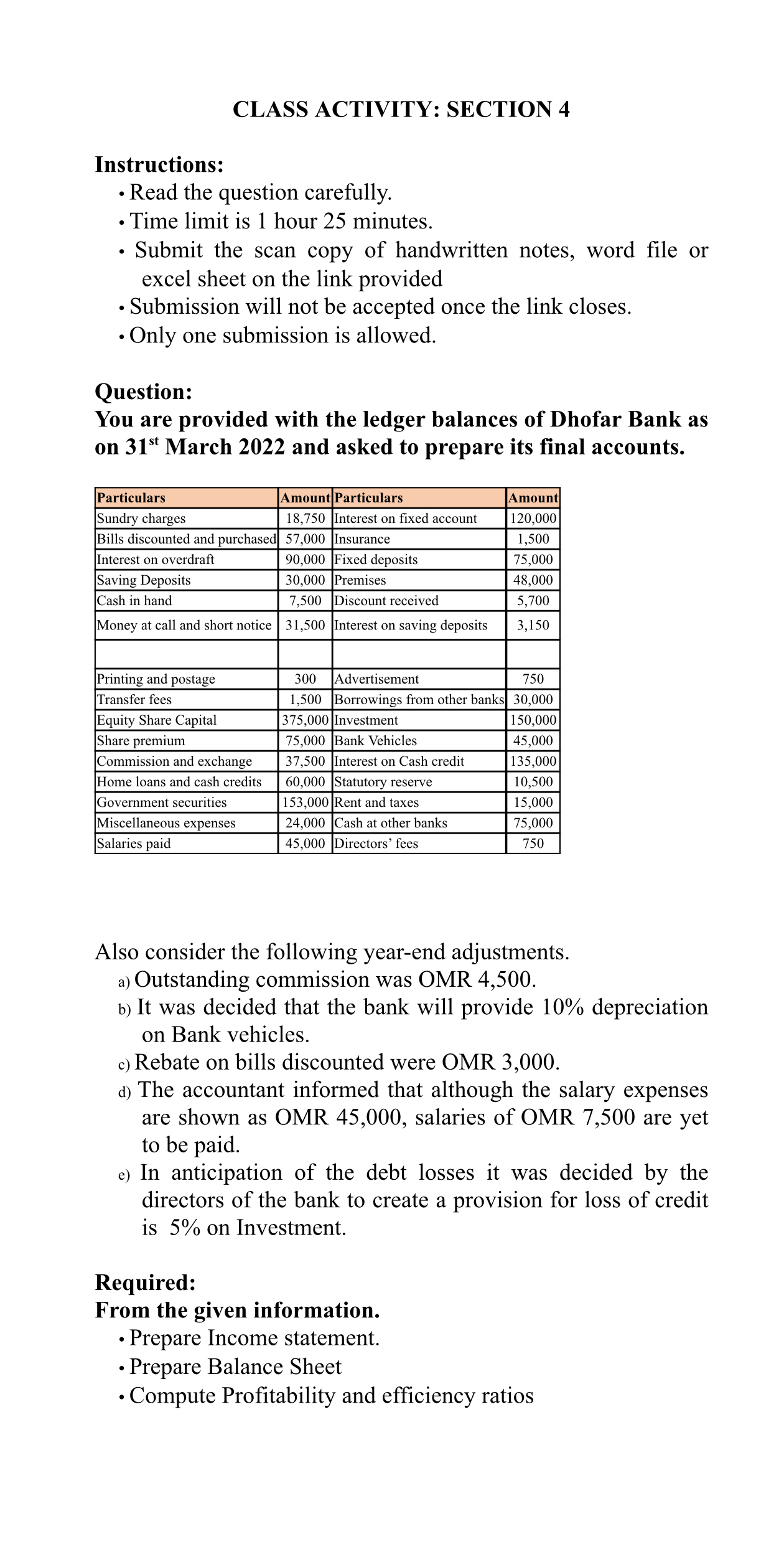 Solved CLASS ACTIVITY: SECTION 4Instructions:Read the | Chegg.com