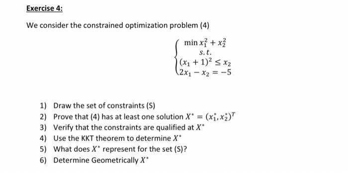 Solved We Consider The Constrained Optimization Problem 4