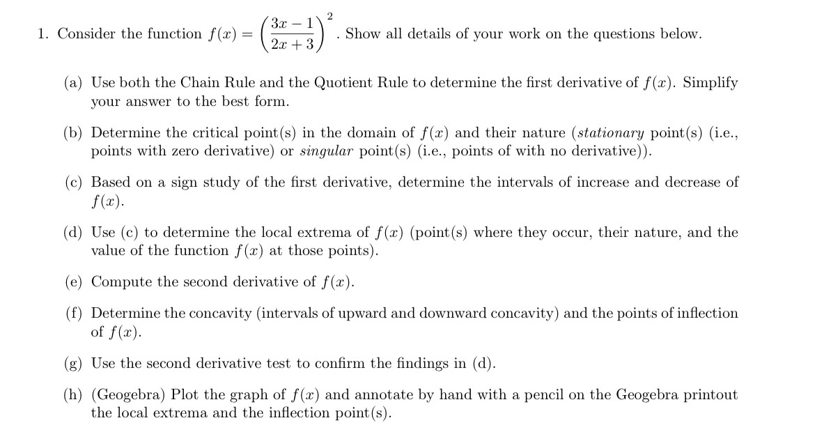 Solved 1. ﻿Consider the function \( ﻿f(x)=\left(\frac{3 | Chegg.com