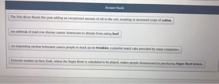 Solved Classify each scenario based on whether it will lead | Chegg.com