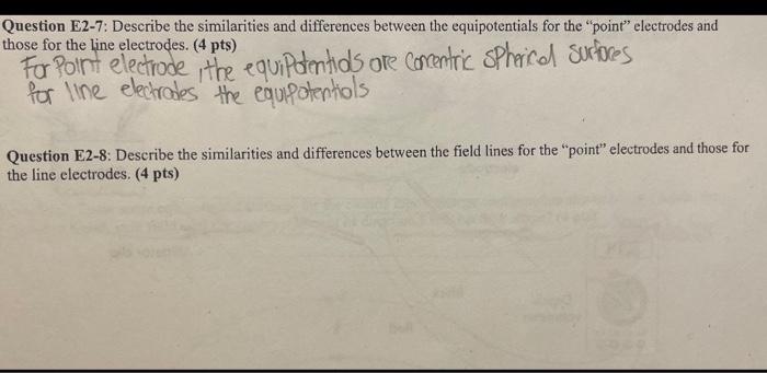 Solved Question E2-7: Describe the similarities and | Chegg.com