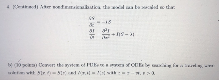 (4) Consider a spatial SIR model of fox rabies. In | Chegg.com