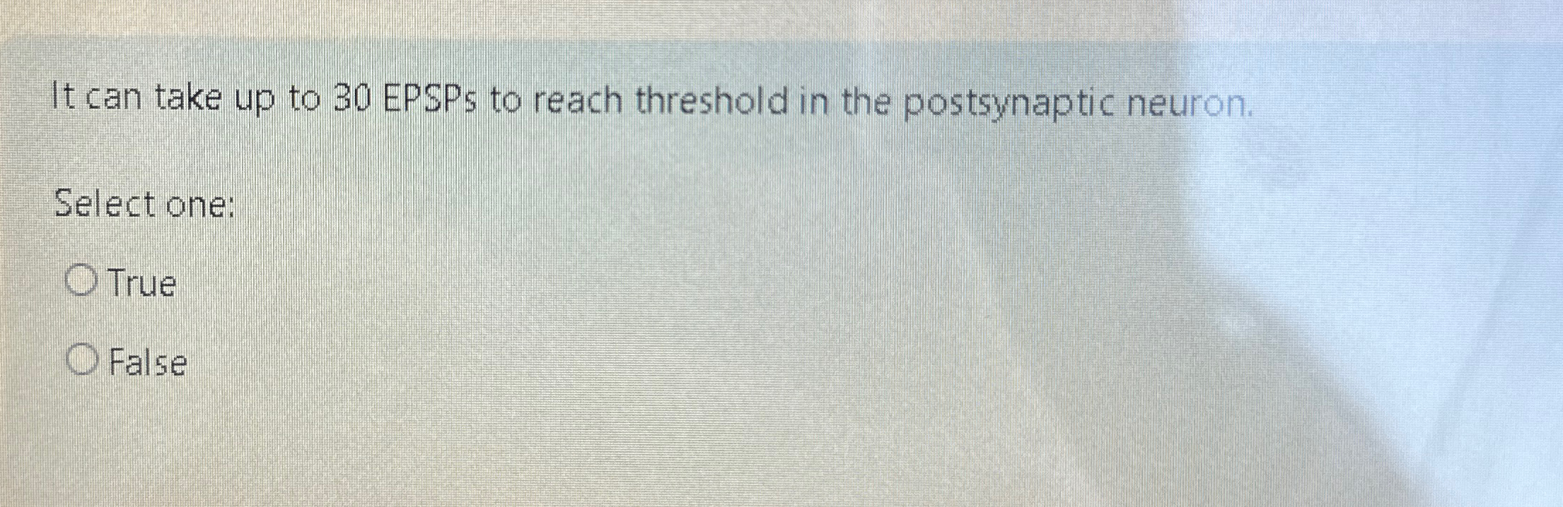 Solved It can take up to 30 ﻿EPSPs to reach threshold in the | Chegg.com