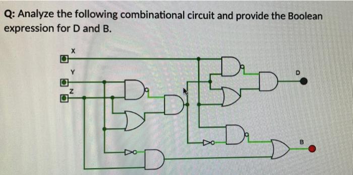 Solved Q: Analyze the following combinational circuit and | Chegg.com
