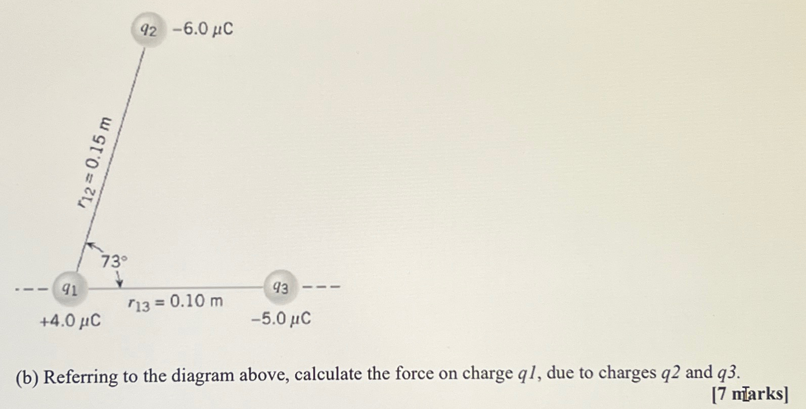 Solved (b) ﻿Referring to the diagram above, calculate the | Chegg.com