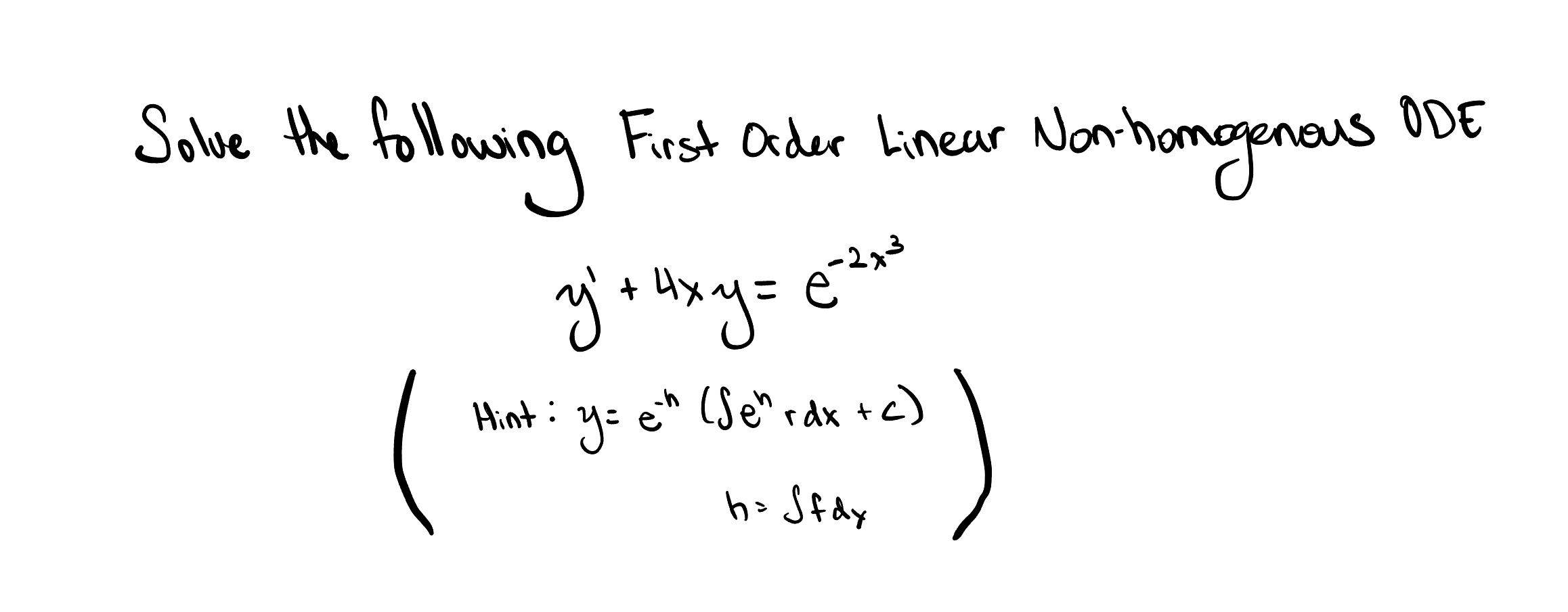 Solved Solve the following First Order Linear Nonhomogenous | Chegg.com