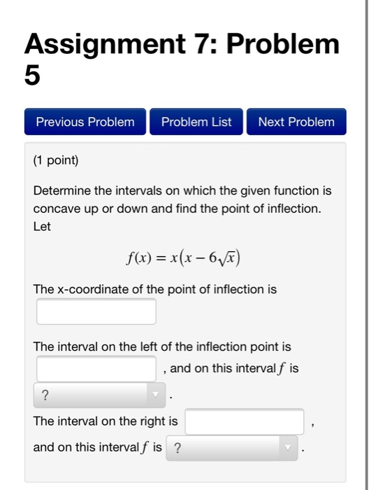 Solved Assignment 7: Problem Previous Problem Problem List | Chegg.com