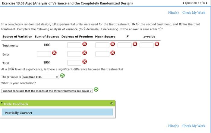 In a completely randomized design, seven experimental | Chegg.com