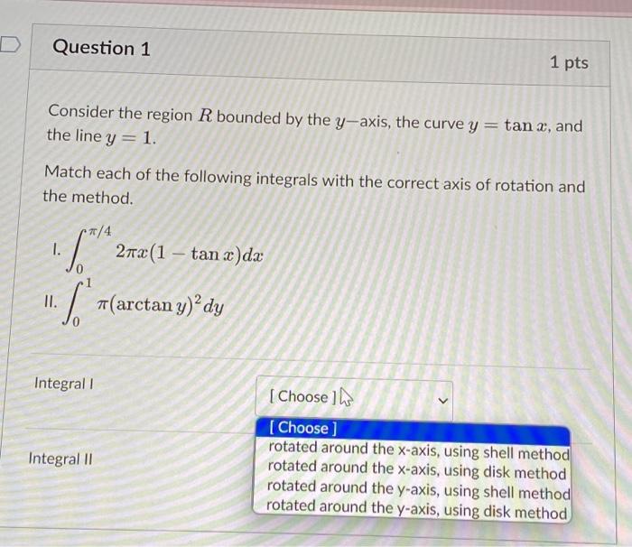 Solved Question 1 Consider the region R bounded by the | Chegg.com