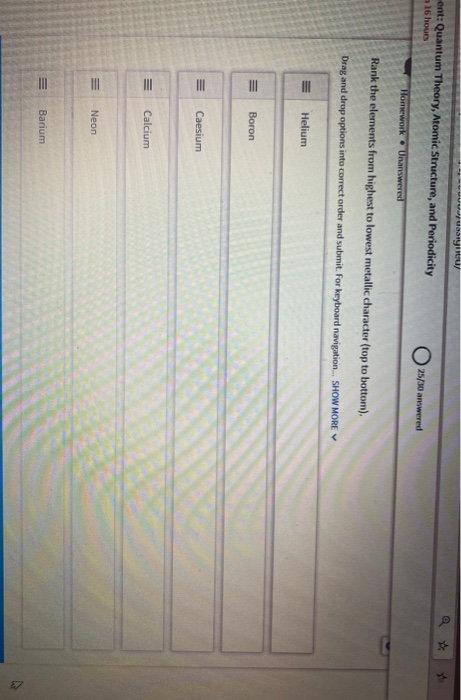Solved ent: Quantum Theory, Atomic Structure, and | Chegg.com
