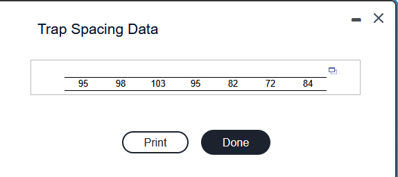 Solved Trap Spacing Data95,98,103,95,82,72,84 a. ﻿Identify | Chegg.com