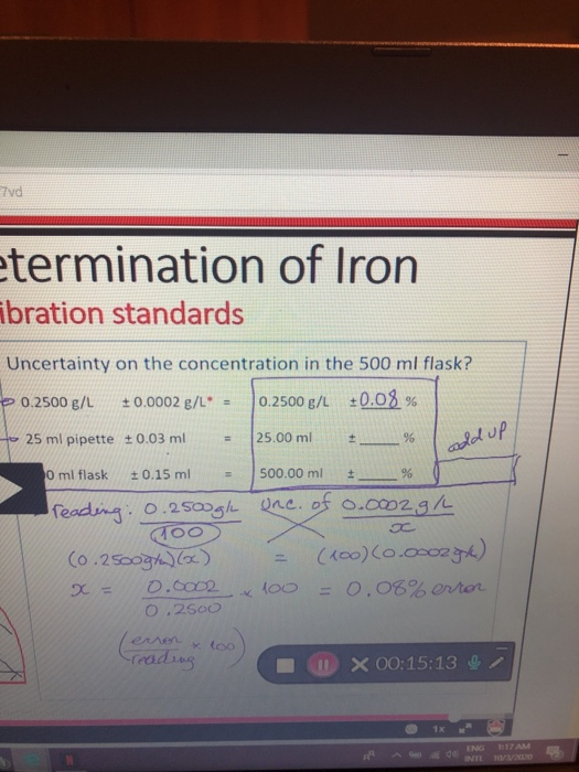 Solved You use a 25 ml pipette and a 500 ml volumetric flask | Chegg.com