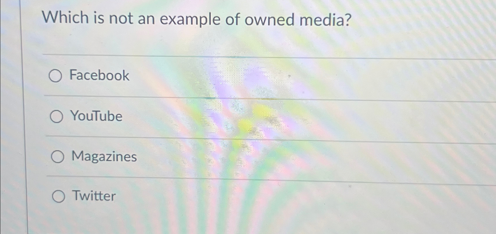 Solved Which is not an example of owned | Chegg.com