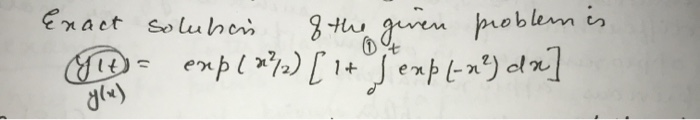 Solved find exact solution of the given initial value | Chegg.com