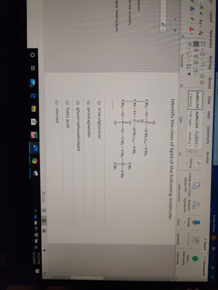 Solved Ericka Simon ES Mailings Review View Help Grammarly | Chegg.com