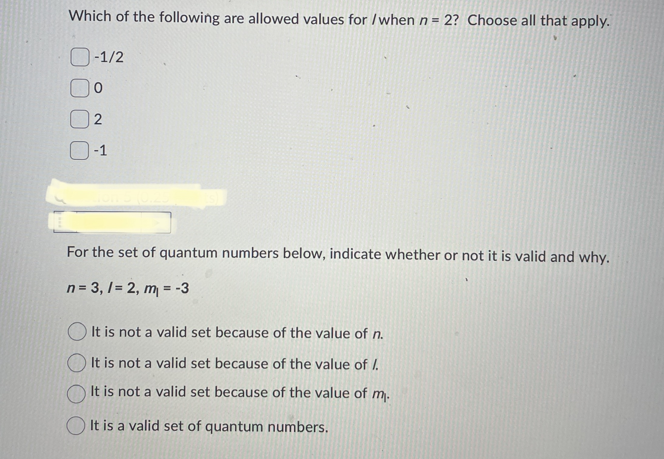 Solved Which of the following are allowed values for / ﻿when | Chegg.com