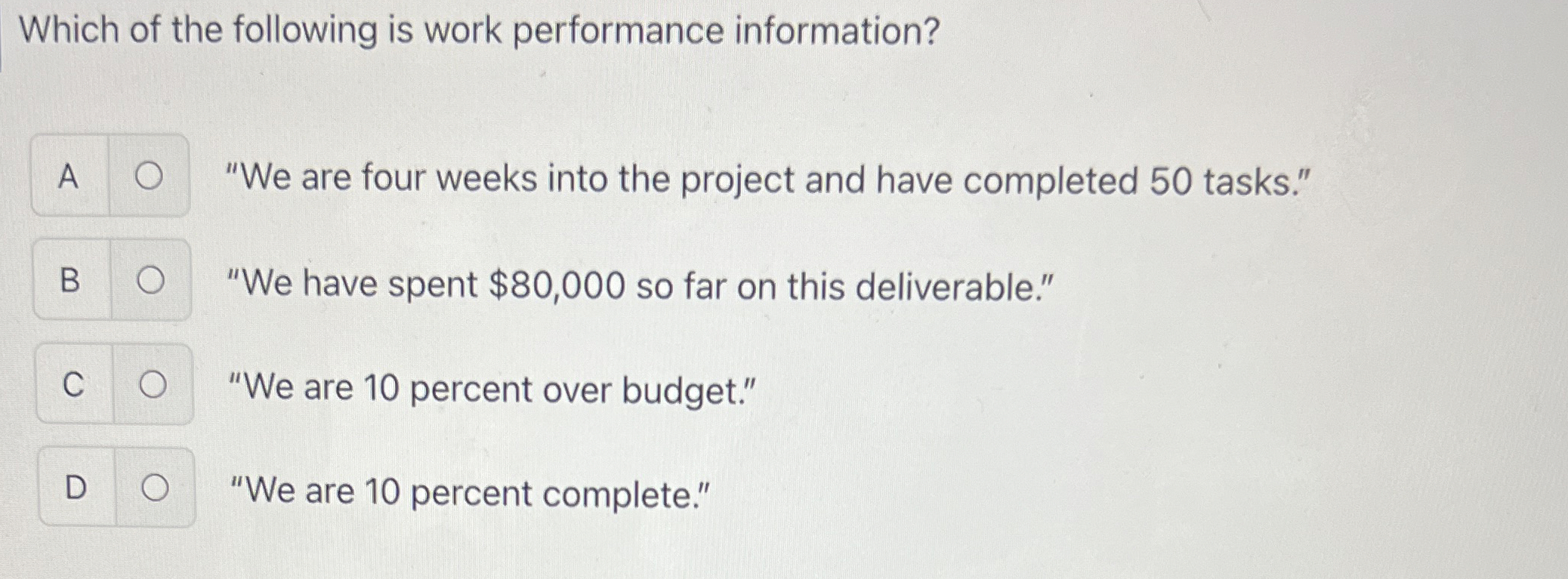 Solved Which of the following is work performance | Chegg.com