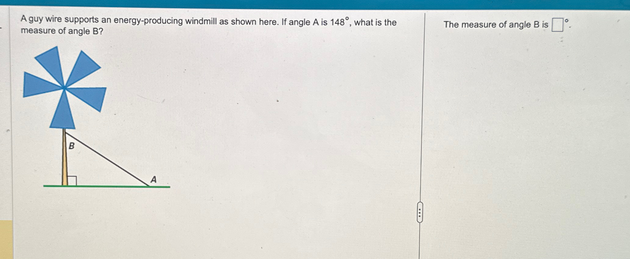 Solved A guy wire supports an energy-producing windmill as | Chegg.com