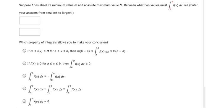 Solved Suppose f has absolute minimum value m and absolute | Chegg.com Solved Suppose f has absolute minimum value m and absolute | Chegg.com