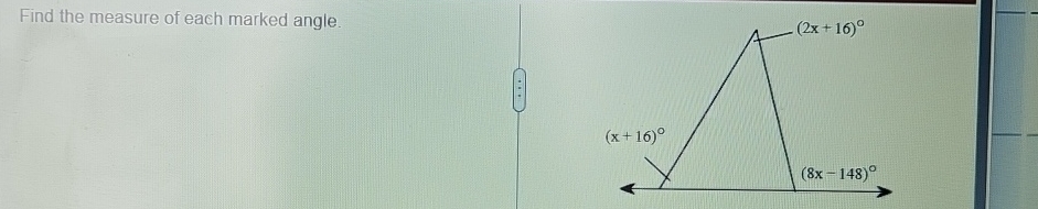 Solved Find the measure of each marked angle. | Chegg.com