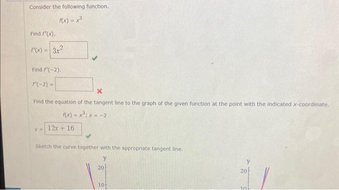 Solved Consider the following function. f(x)=x3 Find f′(x) | Chegg.com