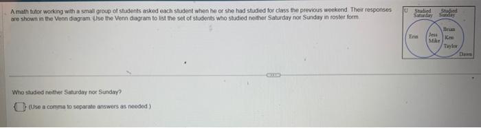 Solved A math tutor working with a small group of students | Chegg.com