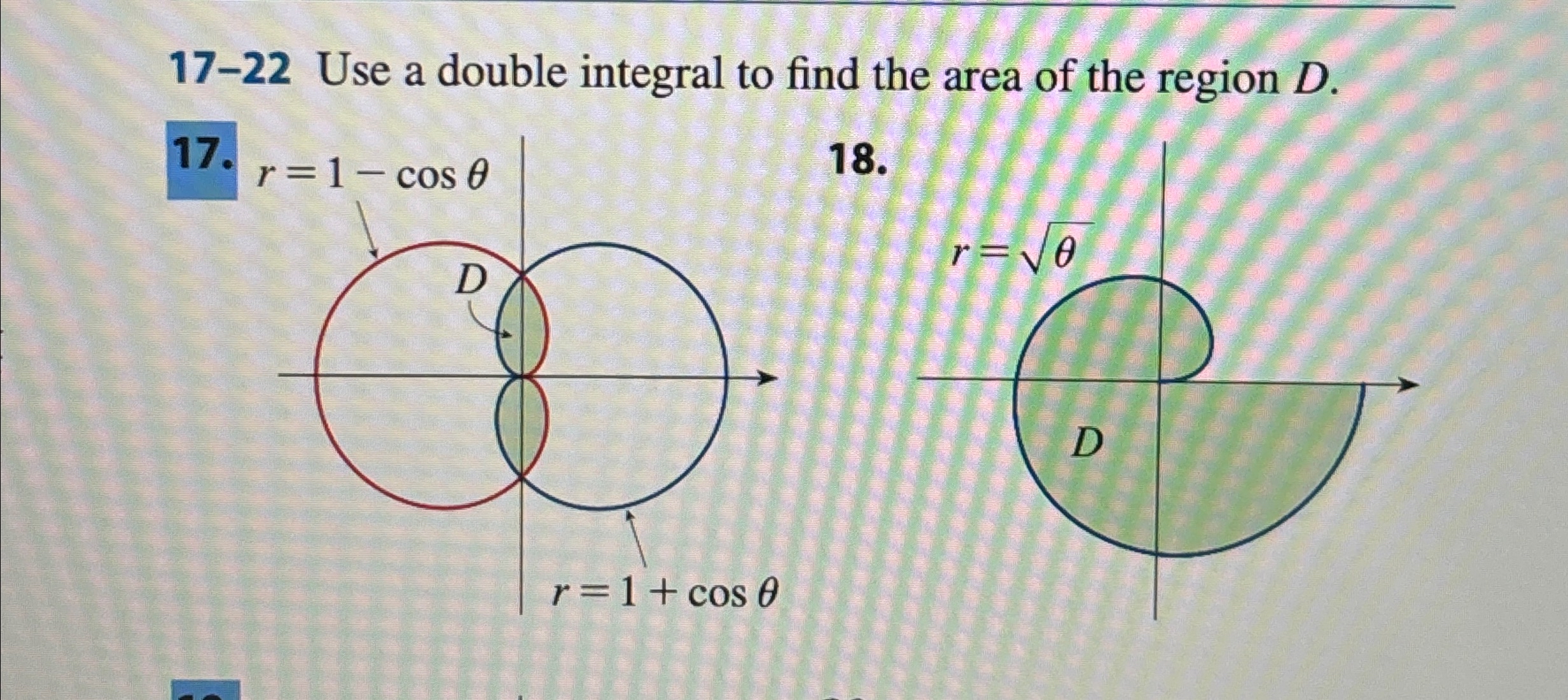 Solved 17-22 ﻿Use a double integral to find the area of the | Chegg.com