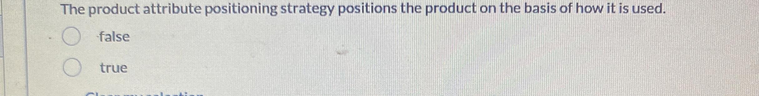 Solved The product attribute positioning strategy positions | Chegg.com