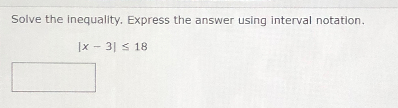 Solved Solve the inequality. Express the answer using | Chegg.com