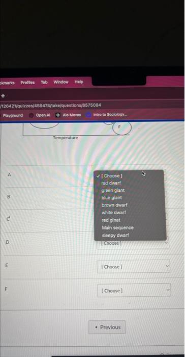 Solved Match the correct part of the HR diagram to their | Chegg.com