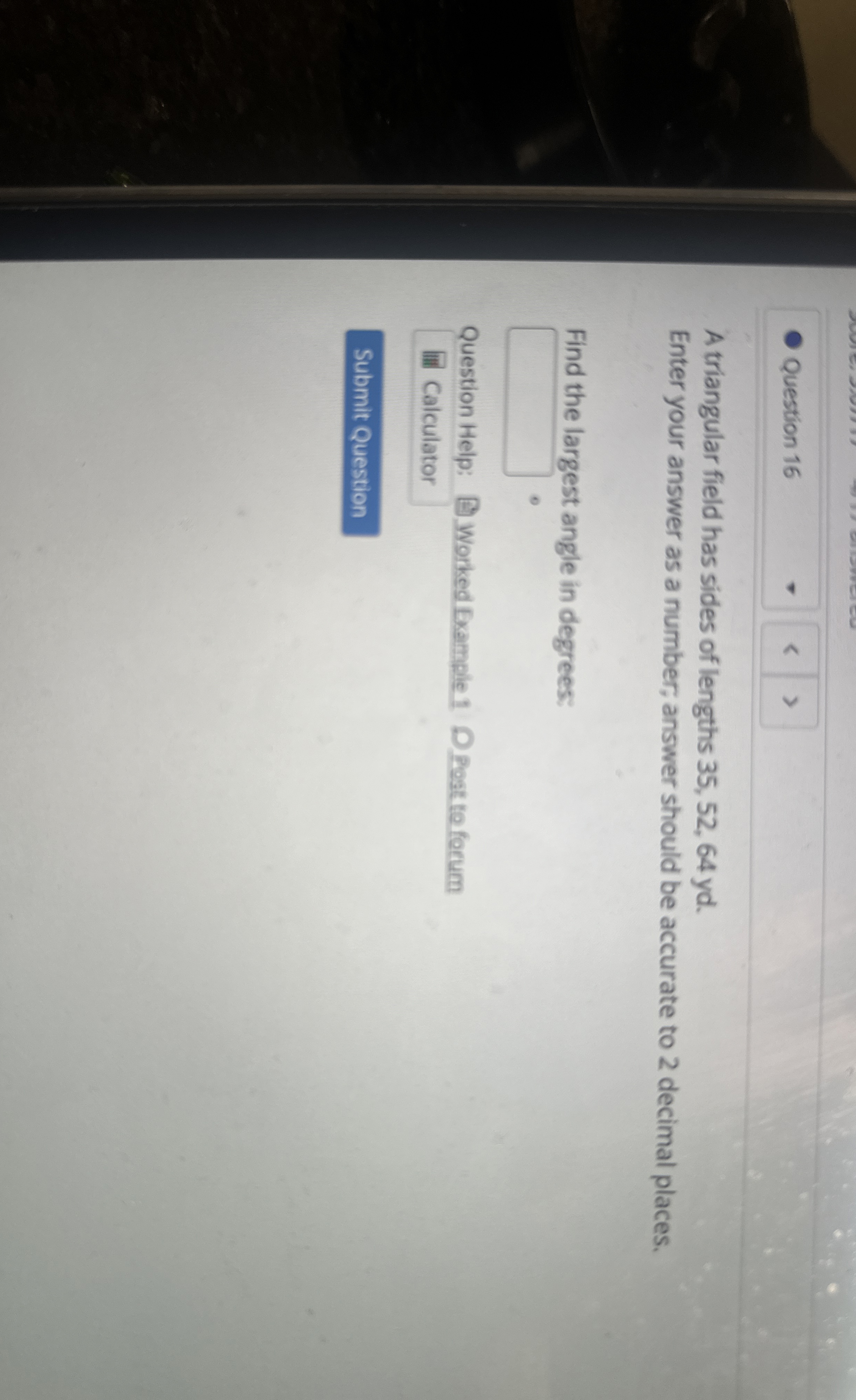 Solved A triangular field has sides of lengths | Chegg.com