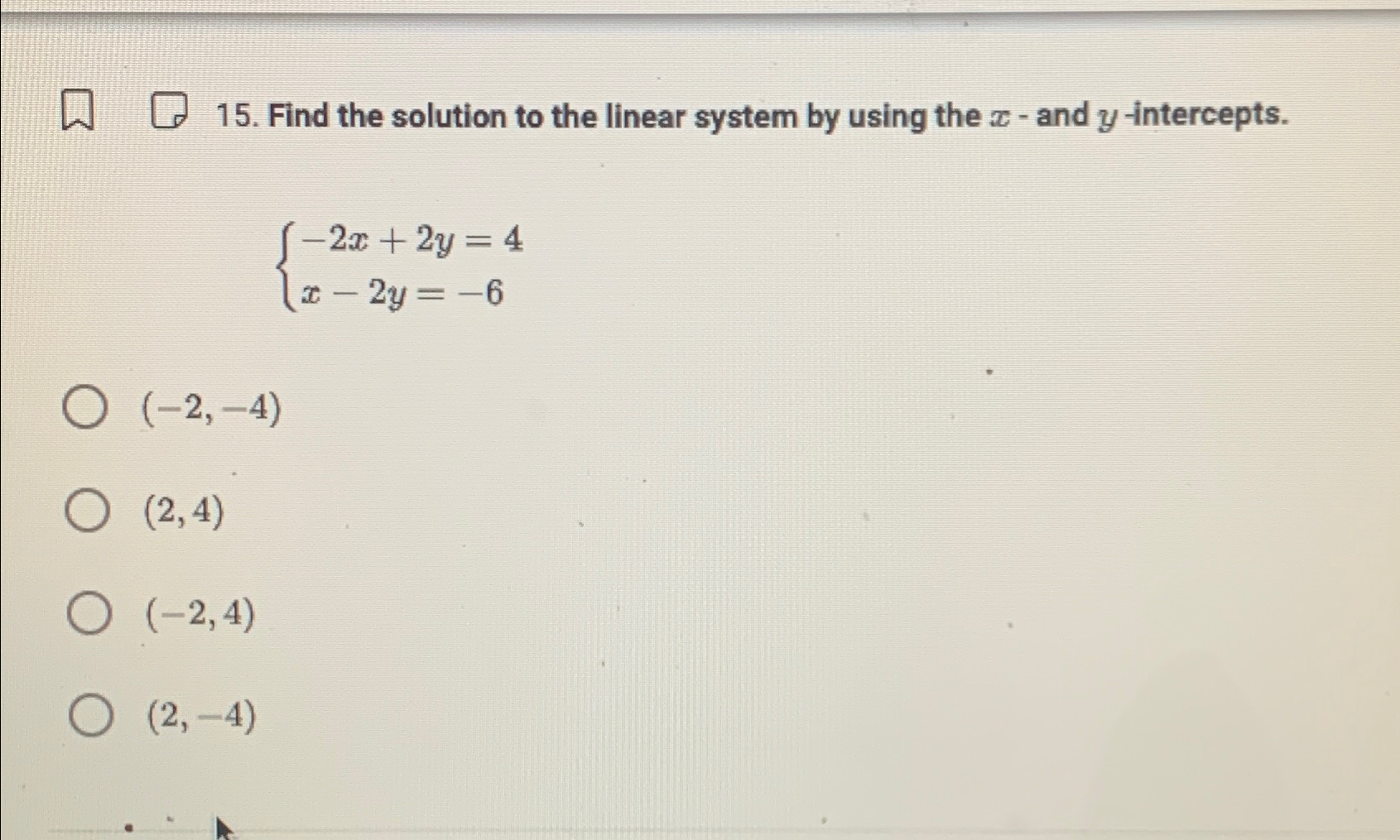 Solved Find the solution to the linear system by using the | Chegg.com