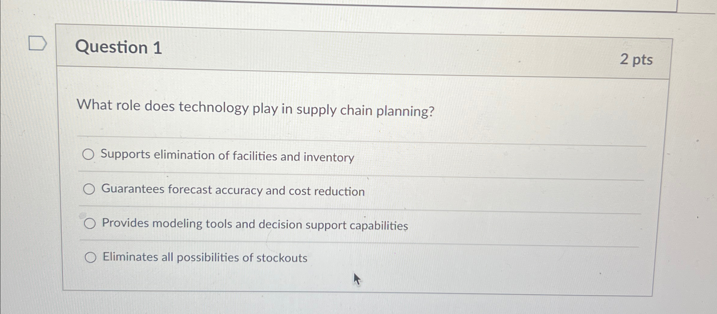 Solved Question 12 ﻿ptsWhat role does technology play in | Chegg.com