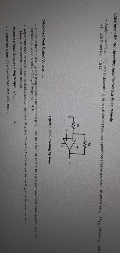 Solved Experiment #1: Inverting Amplifier Voltage | Chegg.com