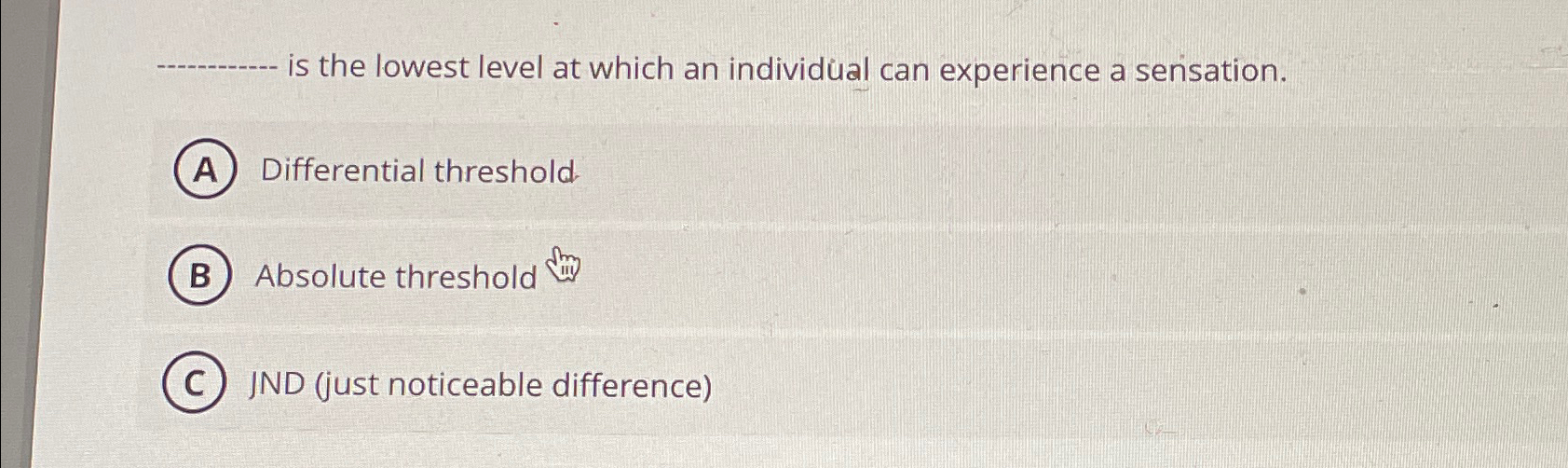 Solved is the lowest level at which an individual can | Chegg.com