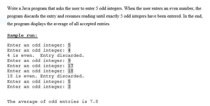Solved Write a Java program that asks the user to enter 5 | Chegg.com
