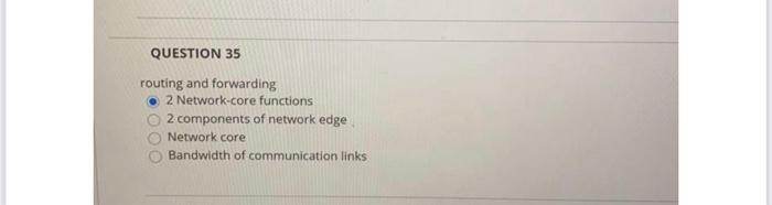 Solved routing and forwarding 2 Network-core functions: 2 | Chegg.com
