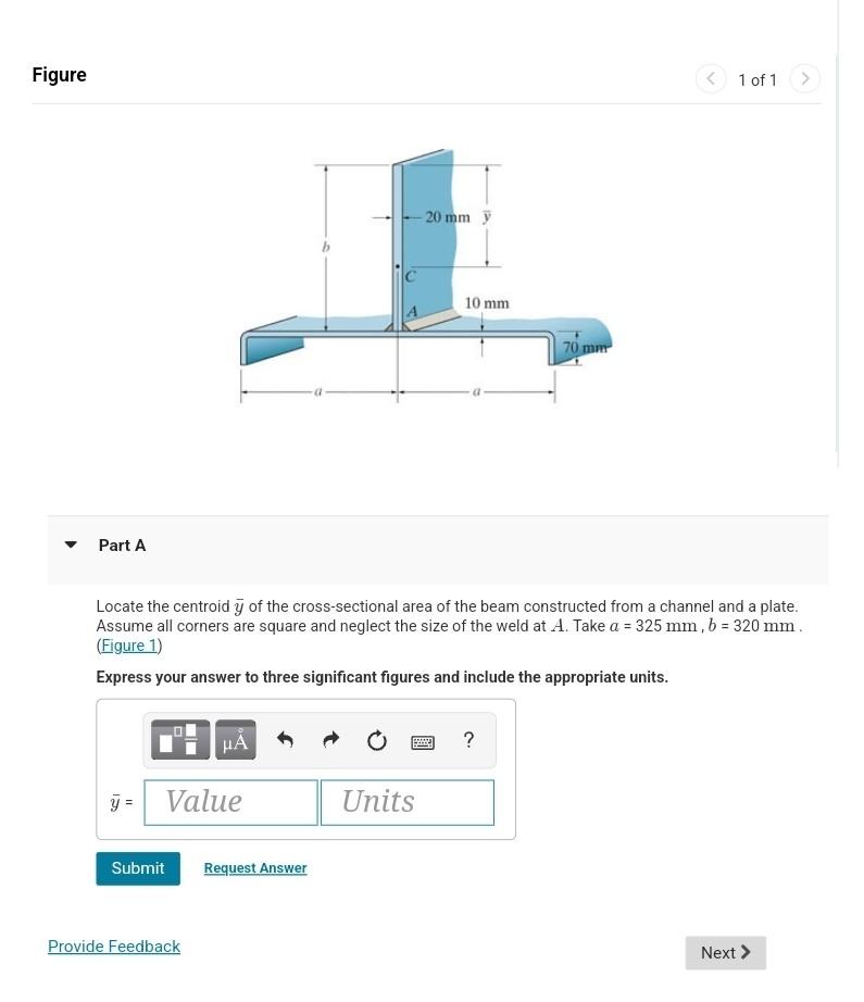 Solved Locate the centroid yˉ of the cross-sectional area of | Chegg.com
