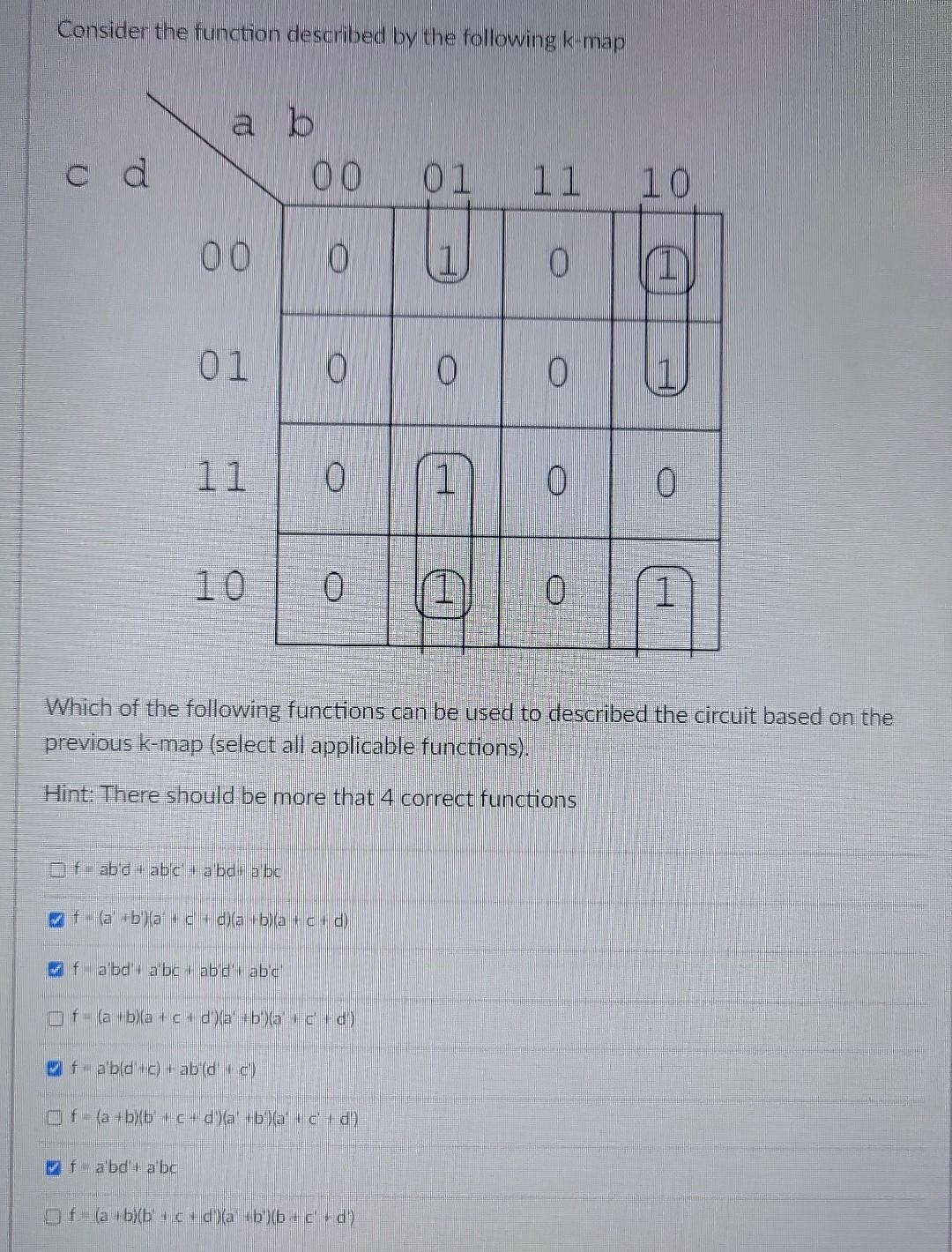 Solved Consider the function described by the following | Chegg.com