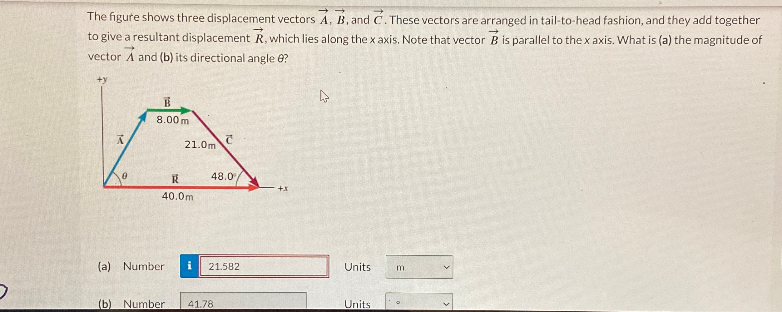Solved The figure shows three displacement vectors | Chegg.com