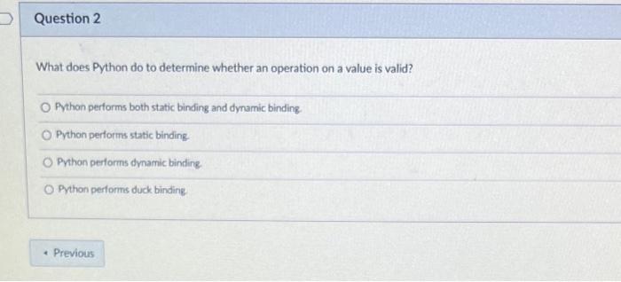 Solved What Does Python Do To Determine Whether An Operation