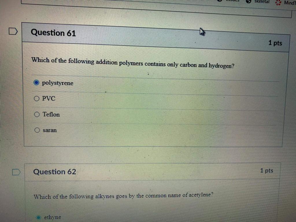 Solved Question 23 1 pts What is the major organic product | Chegg.com