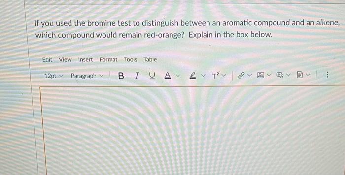 Solved Describe what changes in color occur when bromine | Chegg.com