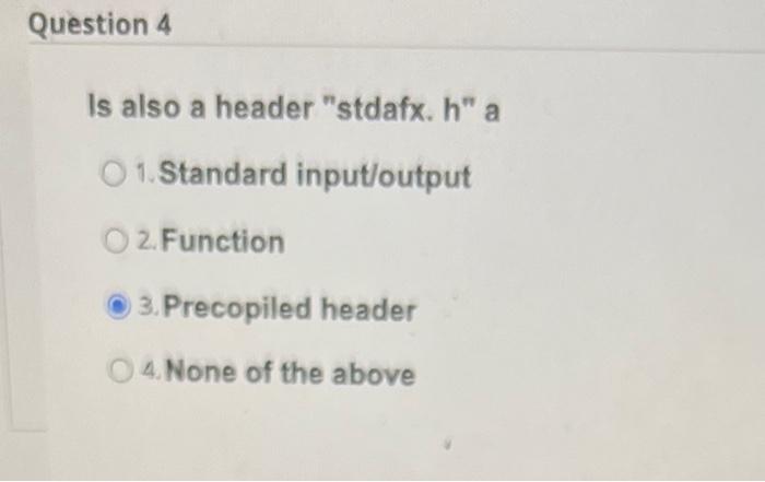 Solved Is also a header "stdafx. hn a 1. Standard | Chegg.com