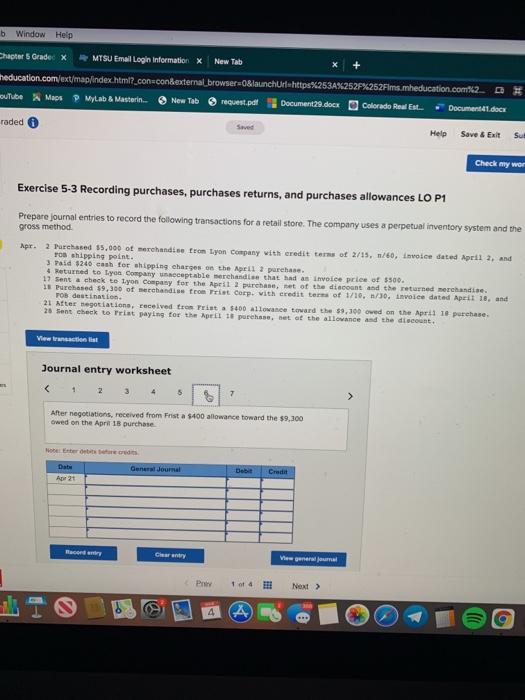 Solved Window Help apter 5 Grade X MTSU Email Login | Chegg.com